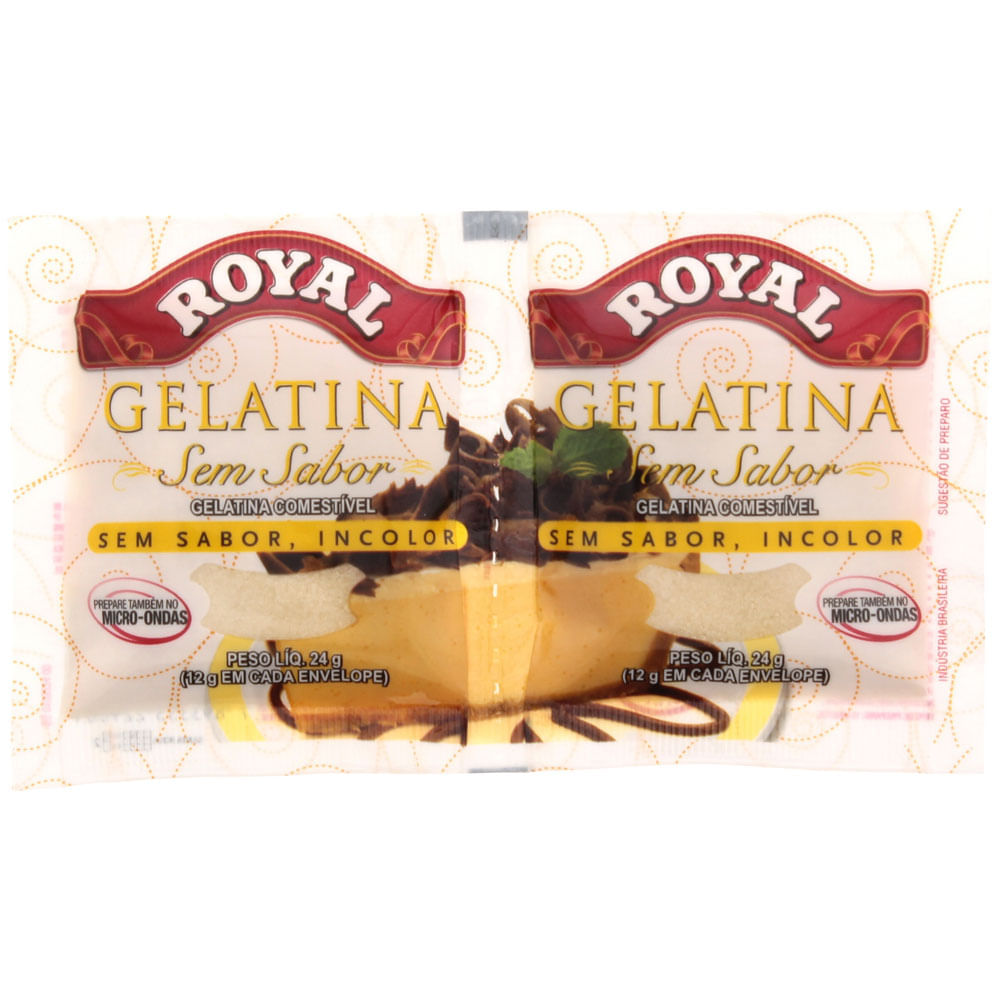 Gelatina Incolor sem Sabor Royal 24g - Supermercado Coop