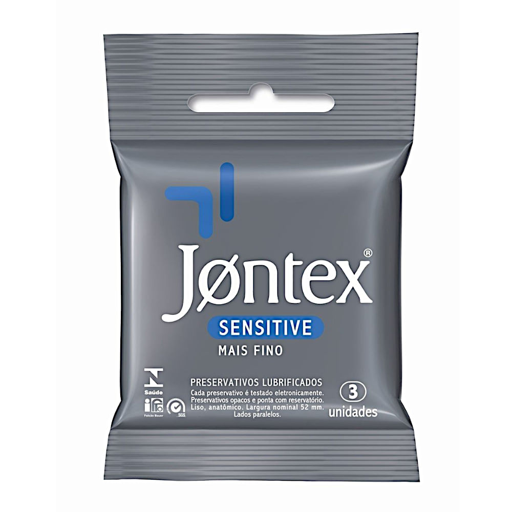 Preservativo Sensitive Jontex com 3 Unidades - Supermercado Coop