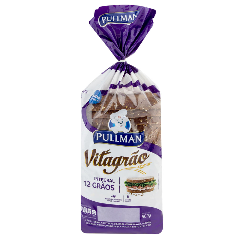 Pão Integral 12 Grãos Plus Vita Pullman 500g - Supermercado Coop