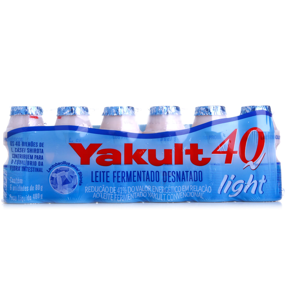 Leite Fermentado Light Yakult 40 com 6 Unidades 480ml - Supermercado Coop