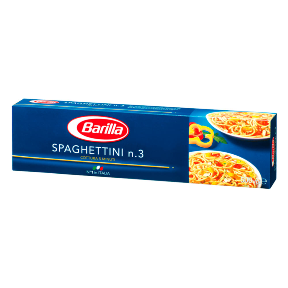 Macarrão Barilla Massa Grano Duro Spaghettini 500g - Supermercado Coop