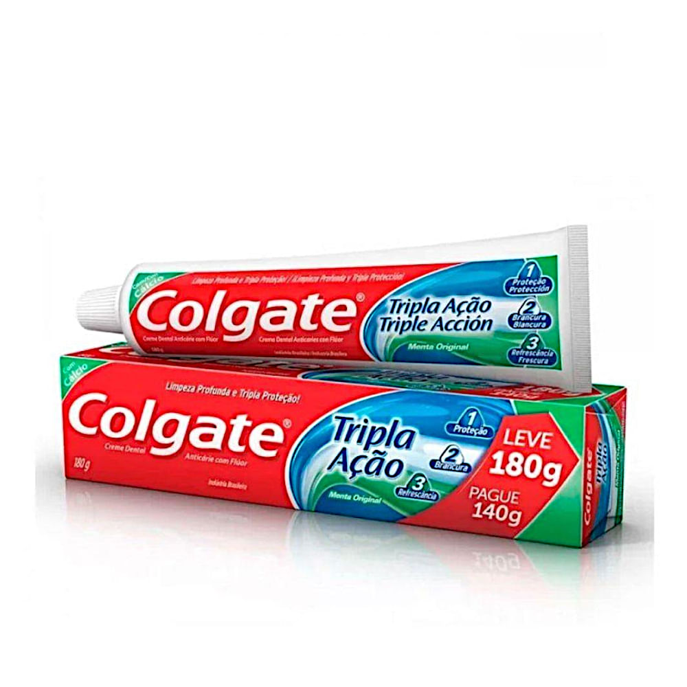 Creme Dental Colgate Tripla Ação Menta 180g - Supermercado Coop
