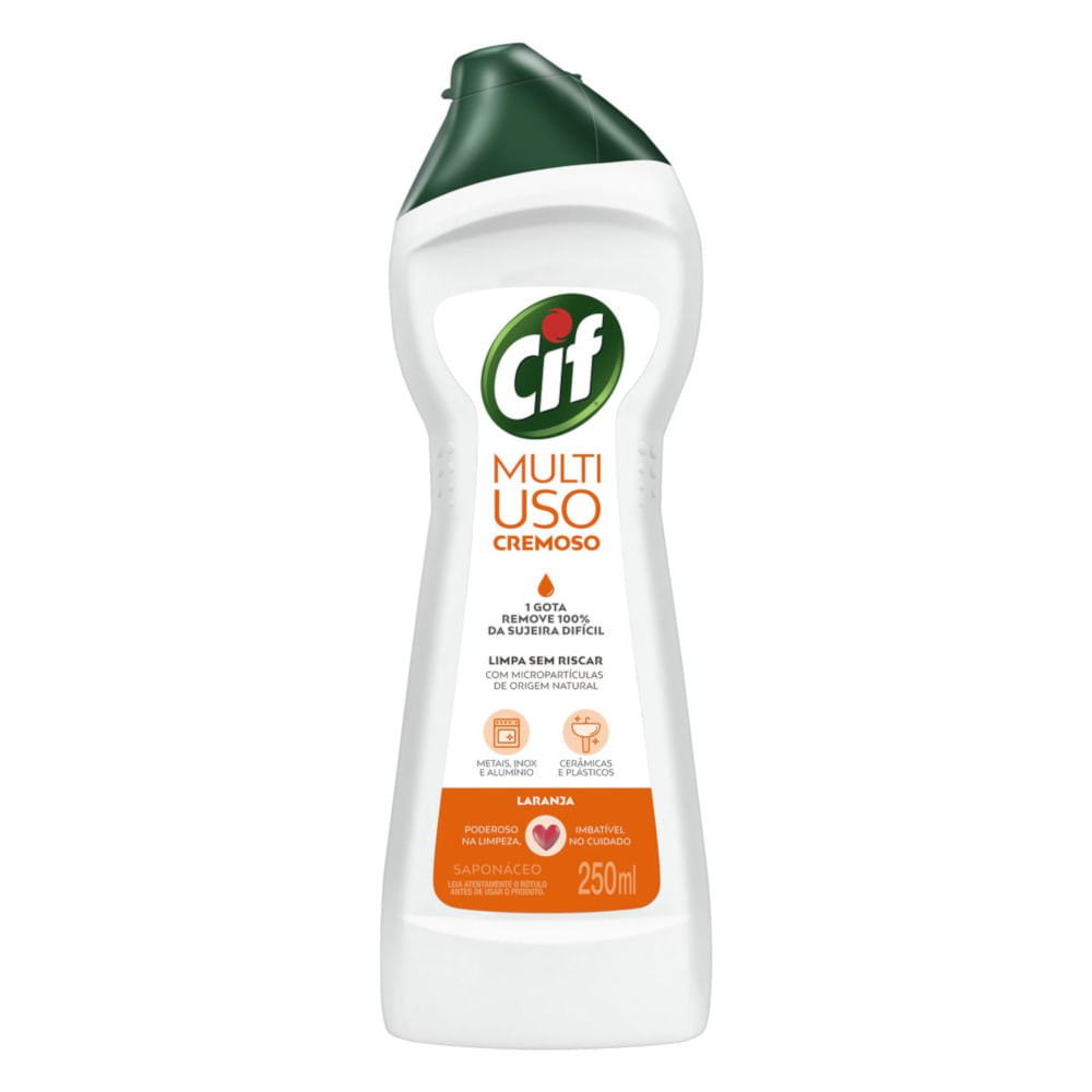 Limpeza Profunda Cremoso Laranja Cif 250ML - Supermercado Coop