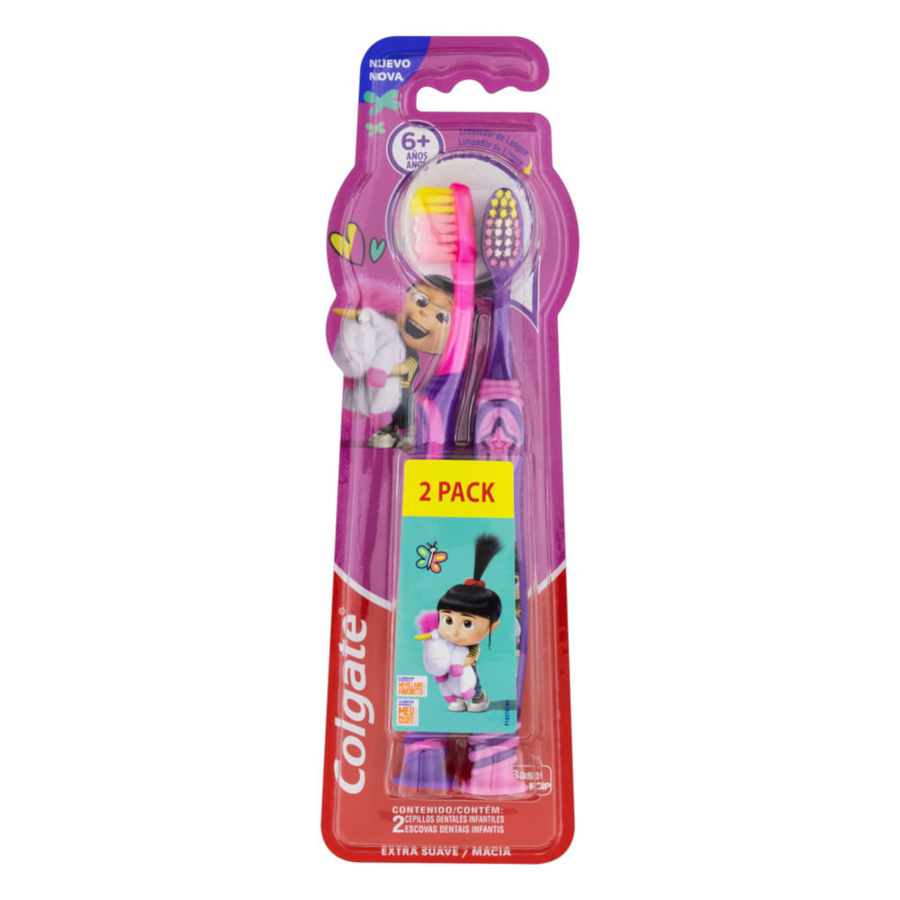 Escova Dental Infantil Malvado Favorito Colgate 6+ - Supermercado Coop