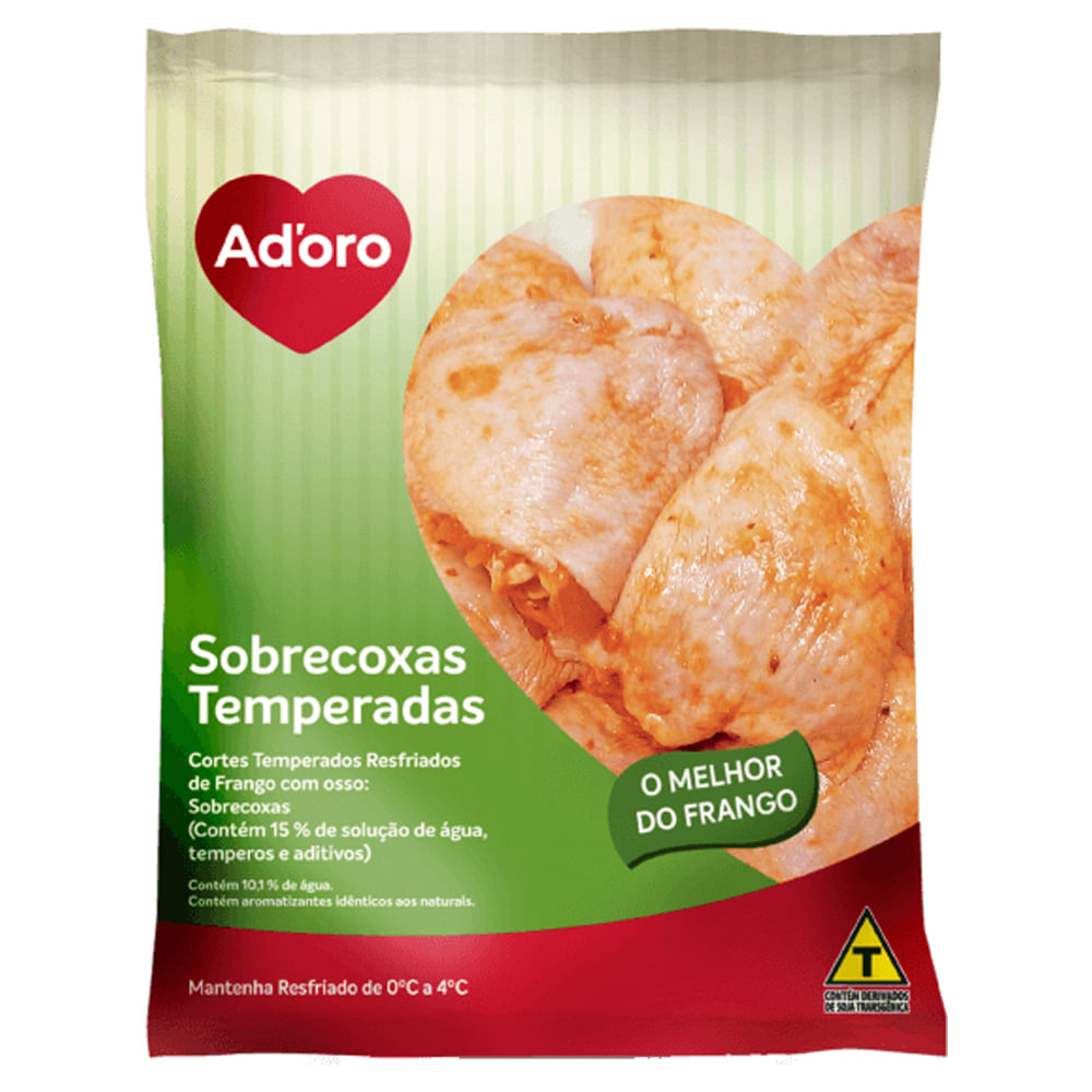 Sobrecoxa de Frango Adoro Temperada Resfriada Aprox 600g - Supermercado ...