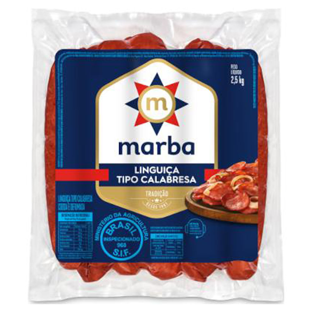 Linguiça Calabresa Marba Defumada 1kg - Supermercado Coop