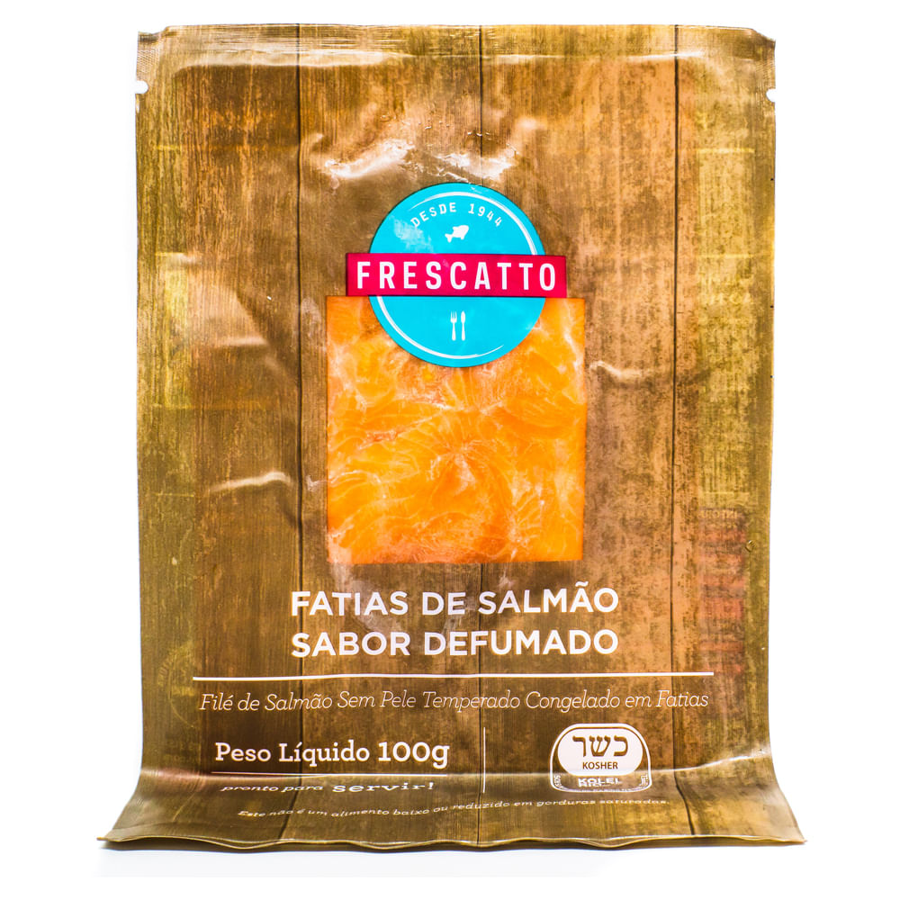 Filé de Salmão Frescatto Defumado e Fatiado 100g - Supermercado Coop