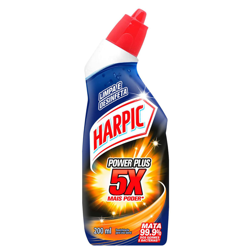 Limpador para Banheiro Harpic Power Plus 5X Squeeze 200ml ...