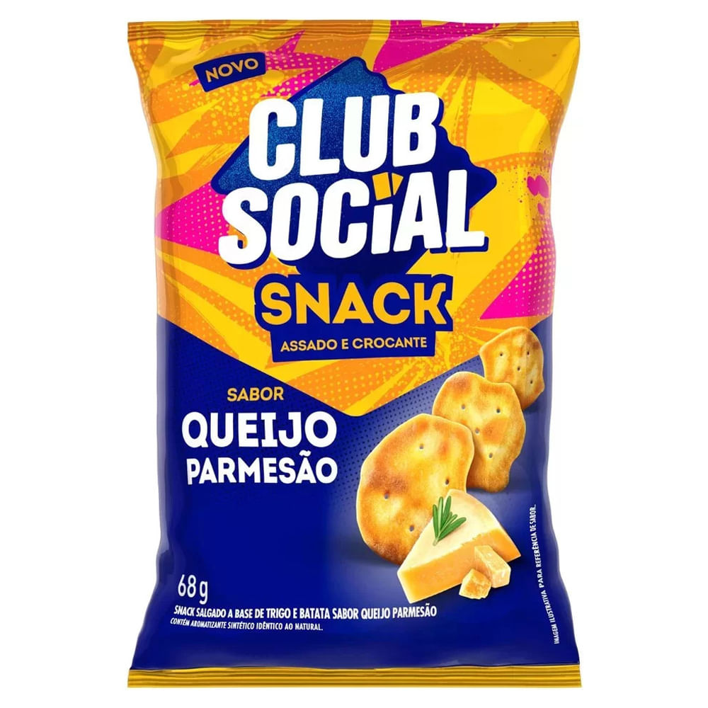 Snack Club Social Queijo Parmesão 68g - Supermercado Coop