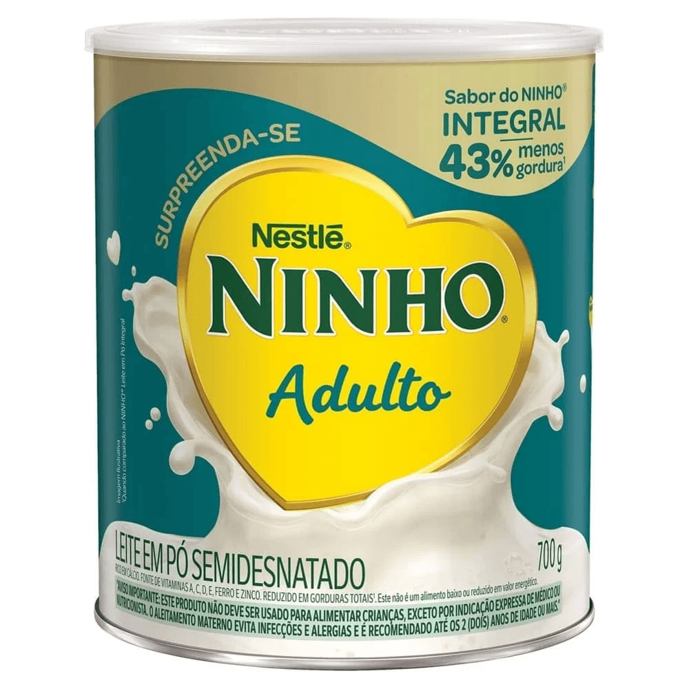 Leite em Pó Ninho Adulto Semidesnatado Lata 700g - Supermercado Coop