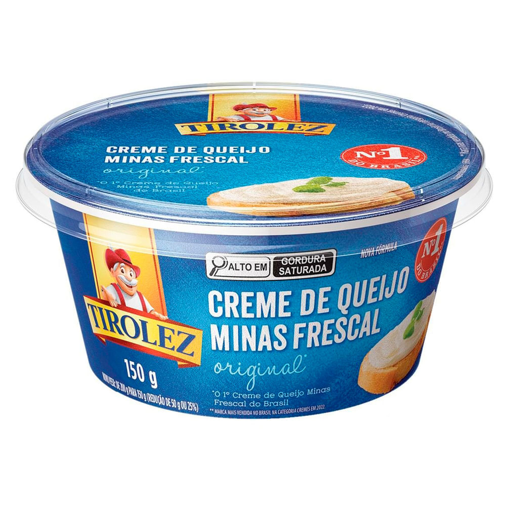 Creme de Queijo Minas Frescal Tirolez Original 150g - Supermercado Coop