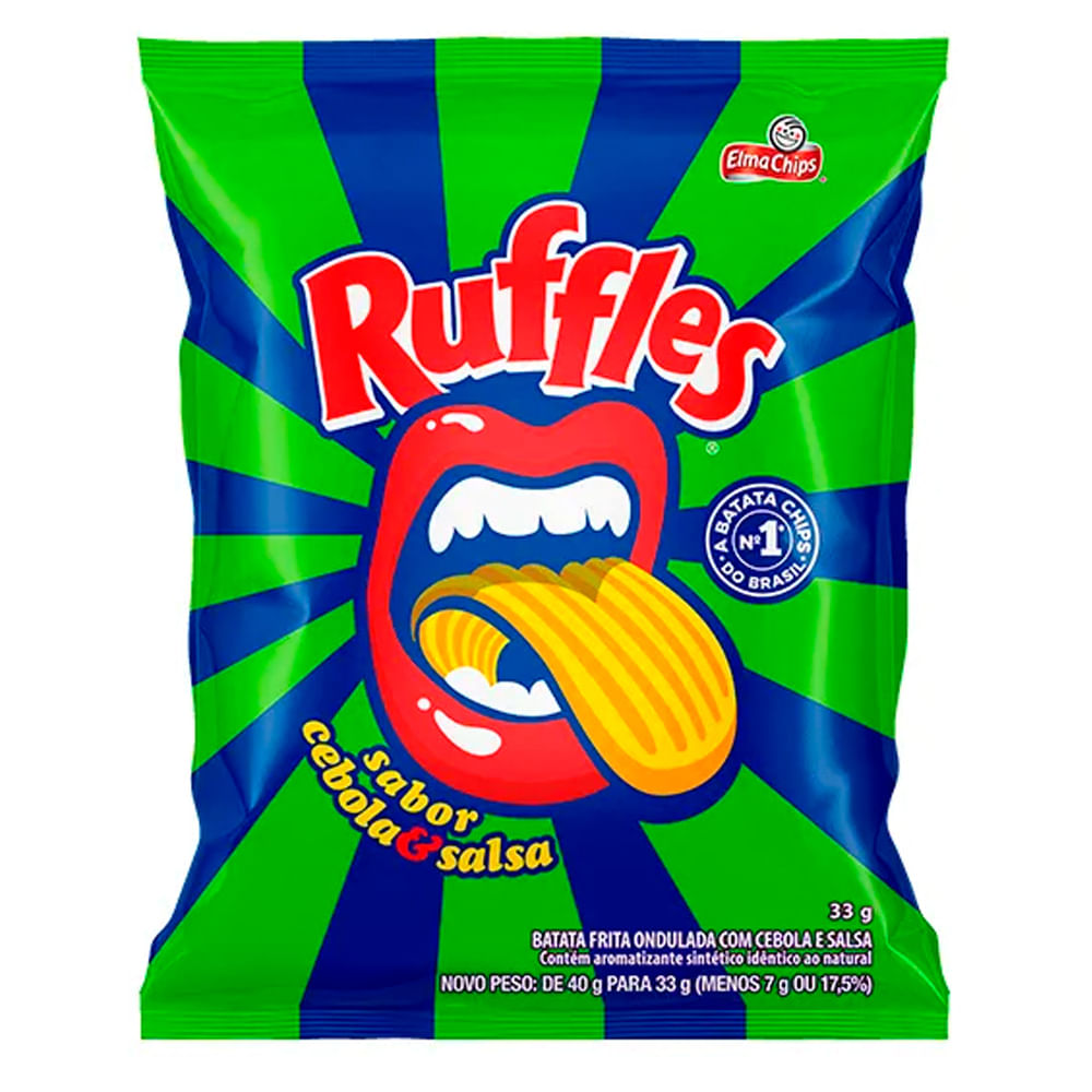 Batata Chips Ruffles Cebola e Salsa 33g - Supermercado Coop