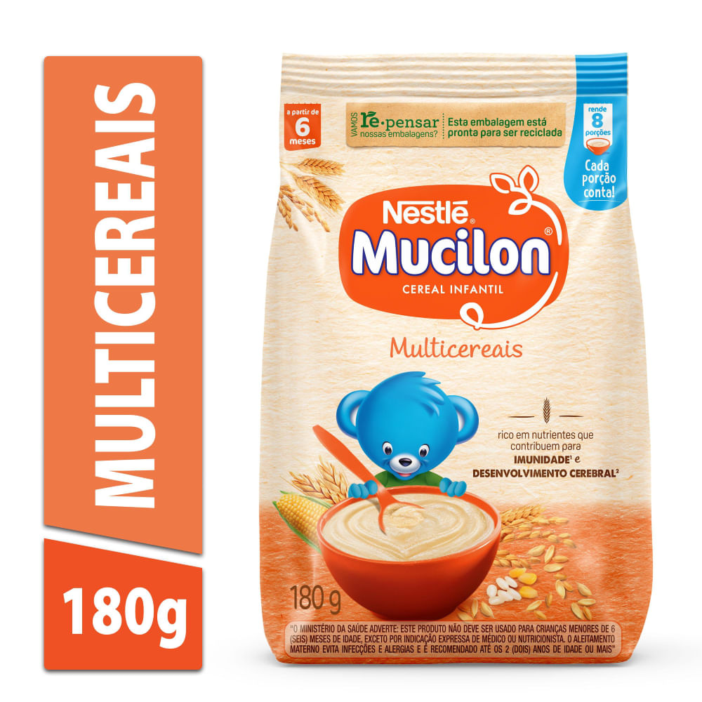 Cereal Infantil Mucilon Multicereais 180g - Supermercado Coop