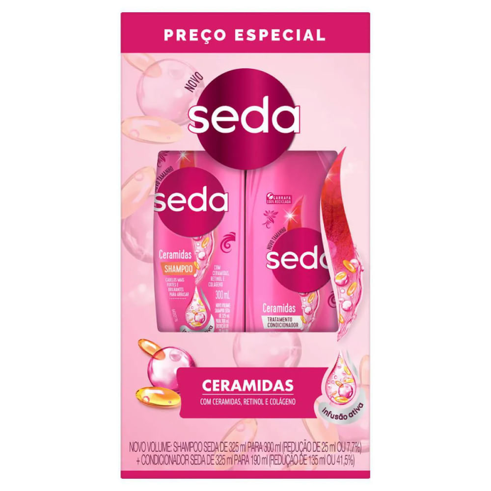 Kit Seda Ceramidas Shampoo 300ml + Condicionador 190ml - Supermercado Coop