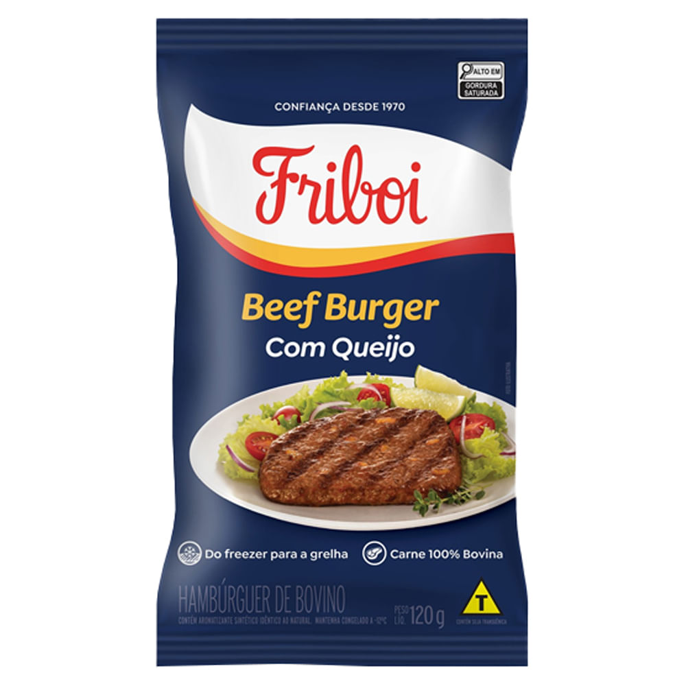 Hambúrguer Bovino Friboi Beef Burger com Queijo 120g - Supermercado Coop