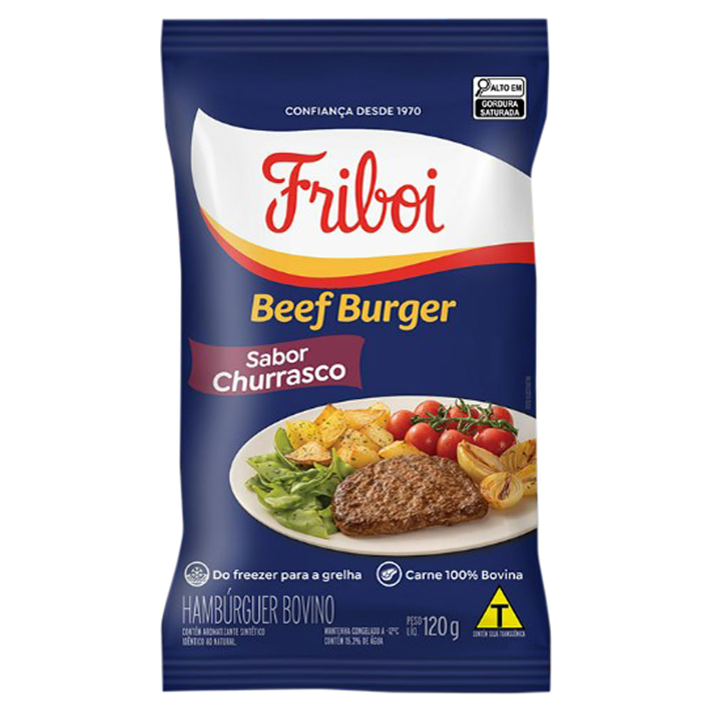 Hambúrguer Bovino Friboi Beef Burger Sabor Churrasco 120g ...