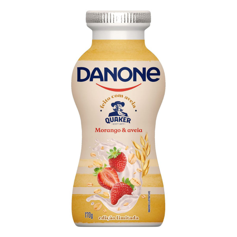 Danone Líquido Morango com Aveia Quaker 170g - Supermercado Coop