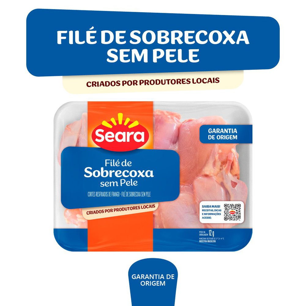 Filé de Coxa e Sobrecoxa de Frango Seara 1kg - Supermercado Coop