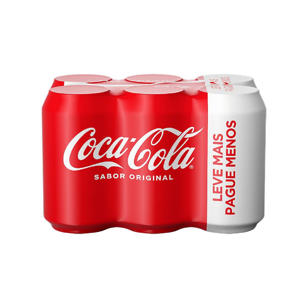 Pack Refrigerante Coca-Cola Original 350ml 6 Latas - Supermercado Coop