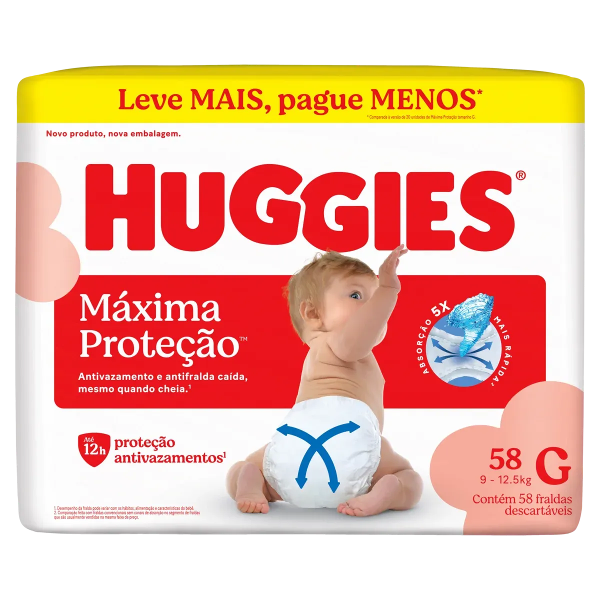 Fralda Infantil Huggies Supreme Care G 58 Unidades - Supermercado Coop